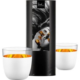 Eisch Becher COSMO PURE WHITE, Kristallglas, mit Echtgold-Veredelung, 390 ml, 2-teilig, Made in Germany, weiß