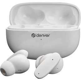 Denver TWE-49 wireless In-Ear-Kopfhörer (Echo Noise Cancellation (ENC), True Wireless, Bluetooth, True Wireless Stereo, Enhanced Noise Canceling), weiß