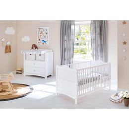 Pinolino® Babymöbel-Set Florentina, (Spar-Set, 2-St., Kinderbett, Wickelkommode), breit; Made in Europe; mit Kinderbett und Wickelkommode