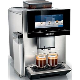 Siemens Kaffeevollautomat EQ900 TQ905D03, bis zu 10 Profile, automatische Bohnenanpassung, extra leise, silberfarben