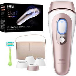Braun IPL-Haarentferner Smart Skin i·expert PL7387, 4 Aufsätze für Gesicht & Körper, Venus Rasierer & Aufbewahrungsbox, Braun