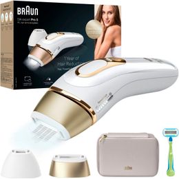 Braun IPL-Haarentferner Silk·expert Pro 5 PL5152, SkinPro 2.0 Technologie, goldfarben|weiß