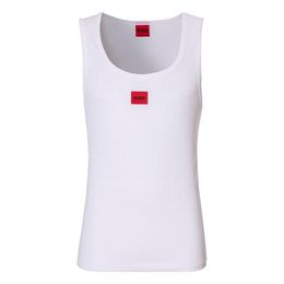 Hugo Tanktop TANK TOP EDGE mit kontrastfarbenen Hugo Logo, weiß