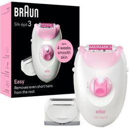 Braun Epilierer Silk-épil 3 3-031, Smartlight, rosa