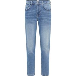 Mustang Tapered-fit-Jeans Style Denver Cropped, blau