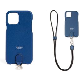Tom Ford Case zum Umhängen Tom Ford Full-Grain Leather iPhone 11 Pro Case Lanyard Handy Tasche Ph