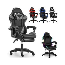 oyajia Gaming Chair Gaming Stuhl Bürostuhl Ergonomisch mit Kopfkisse