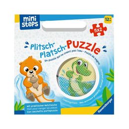 RAVENSBURGER VERLAG Wasserspielzeug PLITSCH-PLATSCH-PUZZLE LIEBLINGSTIERE (5 Teile)