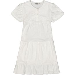Garcia Kleid, Knielänge, Henley-Ausschnitt, für Kinder, weiß, 128/134