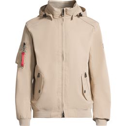 Wellensteyn Cicero 1061 Funktionsjacke, Kapuze, wasserdicht, atmungsaktiv, winddicht, für Herren, beige, L