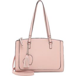 Tamaris Shopper, Reißverschluss, Kunstleder, für Damen, rosa