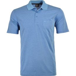 Ragman Shirt, Kurzarm, Brusttasche, für Herren, blau, XXXL