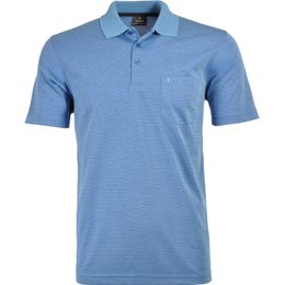 Ragman Shirt, Kurzarm, Brusttasche, für Herren, blau, XL