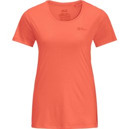 Jack Wolfskin Core T-Shirt, atmungsaktiv, schnelltrocknend, für Damen, orange, S