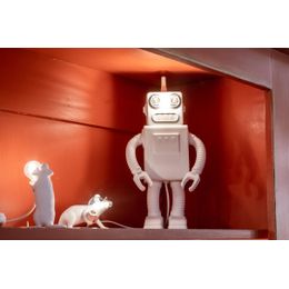 Die Wäscherei Hamburg Tischleuchte Robot Lamp LED Porzellan weiß Roboter seletti