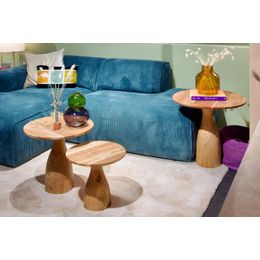 Die Wäscherei Hamburg 3er-Set runde Couch- und Beistelltische Organic aus Akazie