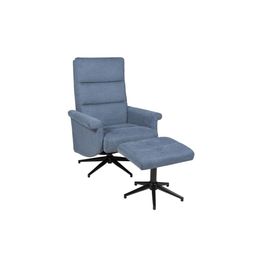 Duo Collection Relaxsessel mit Hocker Hylo, atlantikblau, inkl. Relaxfunktion