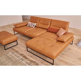 himolla Leder Wohnlandschaft 9360, bright, Metallkufen anthrazit pulverbeschichtet