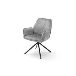 MCA furniture Armlehnenstuhl Ottawa, grau, inkl.180° drehbar mit Nivellierung