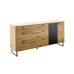 MCA furniture Sideboard Arezzo, anthrazit, Wildeiche geölt massiv
