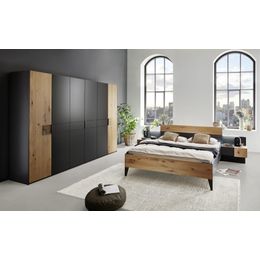 Rauch Schlafzimmer Keni, graphit, 180 x 200 cm, Schrank 300 x 223 cm