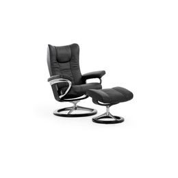 stressless Leder Ruhesessel Wing (M), Paloma black, Signature black Gestell