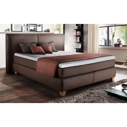 Vito Boxspringbett Aryelle 300, schlamm, 180 × 200 cm, Härtegrad 2 und 3