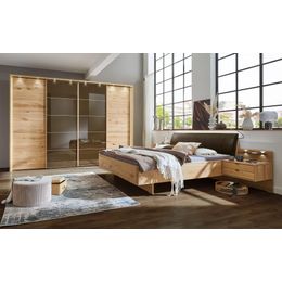 Wiemann Schlafzimmer Cardiff , Eiche bianco teilmassiv, 180 x 200 cm, Schrank 330 x 223 cm