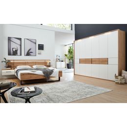 Musterring Schlafzimmer Madiva, Balkeneiche furniert, 180 x 200 cm, Schrank 299 x 207 cm