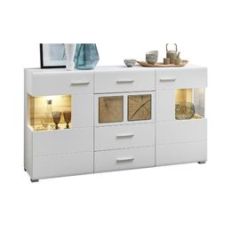 Innostyle Sideboard Fun Plus, matt weiß, Eiche Altholz Nachbildung