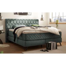 Boxspringbett Taomina, mint, 180 x 200 cm