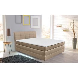 Boxspringbett New Bedford 2, sand, 120 x 200 cm