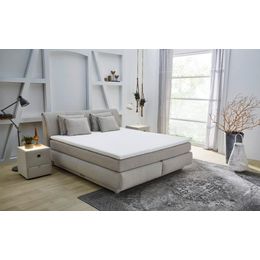 Jockenhöfer Boxspringbett Carla, beige, 160 x 200 cm, Härtegrad medium