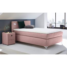 Jockenhöfer Boxspringbett Nora, rosa, 120 x 200 cm