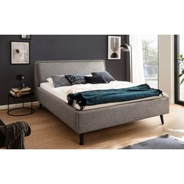 Meise Möbel Polsterbett Frieda, grau/schwarz,160 x 200 cm