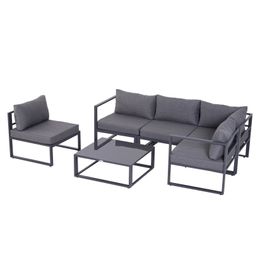 Outsunny Gartensofaset für 4–5 Personen grau