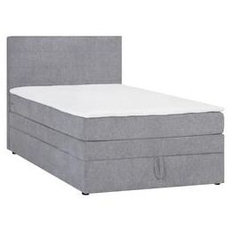 Boxspringbett Palma in Grau ca. 140x200cm mit Topper