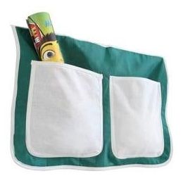 Betttasche 'Stofftasche', weiß/dunkelgrün