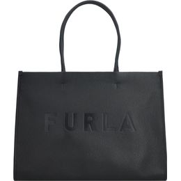 Furla Shopper, Reißverschluss, Markenprägung, für Damen, schwarz
