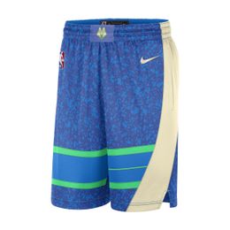 Milwaukee Bucks City Edition 2023/24 Nike Dri-FIT NBA Swingman Shorts für Herren - Blau