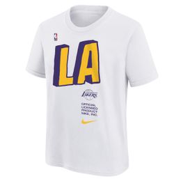 Los Angeles Lakers Nike NBA-T-Shirt für ältere Kinder (Jungen) - Weiß