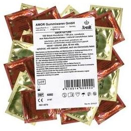 Amor Gummiwaren GmbH «Nature» natürliche Kondome für intime Sicherheit (100 Kondome) 100 St