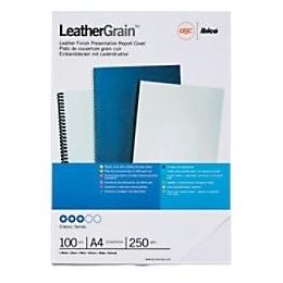 GBC Einbanddeckel A4 LeatherGrain Karton 250 g/m2 Schwarz 100 Stück