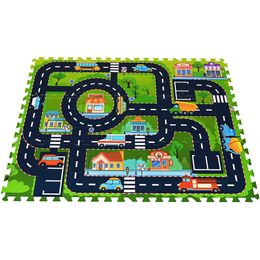 KNORRTOYS® Puzzle Straße, 12 Puzzleteile, Puzzlematte, Bodenpuzzle, grün