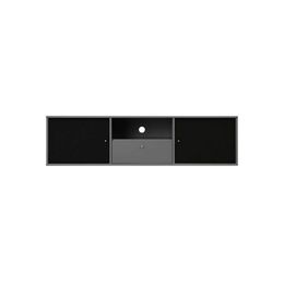 Hammel Furniture TV-Board Mistral Fernsehschrank, Medienmöbel, Hängend, Türen mit Akustikstoff, Schublade, Lowboard, B: 161,5 cm, grau