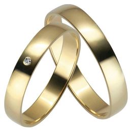 Firetti Trauring Schmuck Geschenk Gold 375 Hochzeit Ehering "LIEBE", Made in Germany - wahlweise mit oder ohne Brillant, gelb|goldfarben