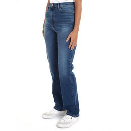 Tommy Jeans Straight-Jeans JULIE UH STR AH1280 mit Logostickerei, blau