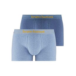 Bruno Banani Boxershorts Short 2Pack Denim Fun (Packung, 2-St) Meliert, blau