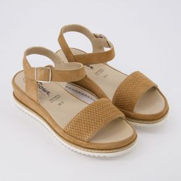 TK Maxx Braune flache Sandalen aus Leder