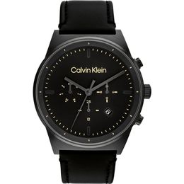 Multifunktionsuhr Calvin Klein "TIMELESS, 25200298" Armbanduhren schwarz Herren Quarzuhren